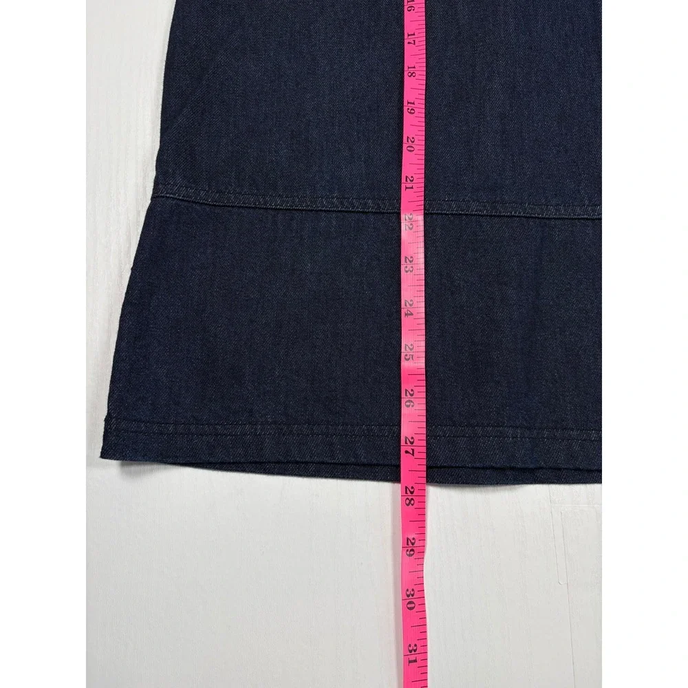 Boden | Skirts | Boden Womens Indigo Blue Denim Aline Midi Skirt Front ...